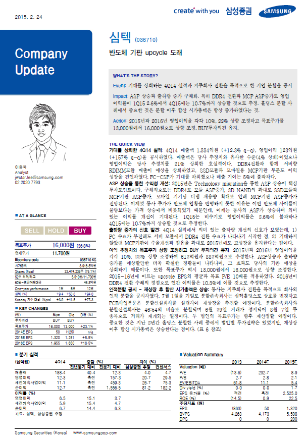 SIMMTECH Co., Ltd. (KOSDAQ : 222800)
